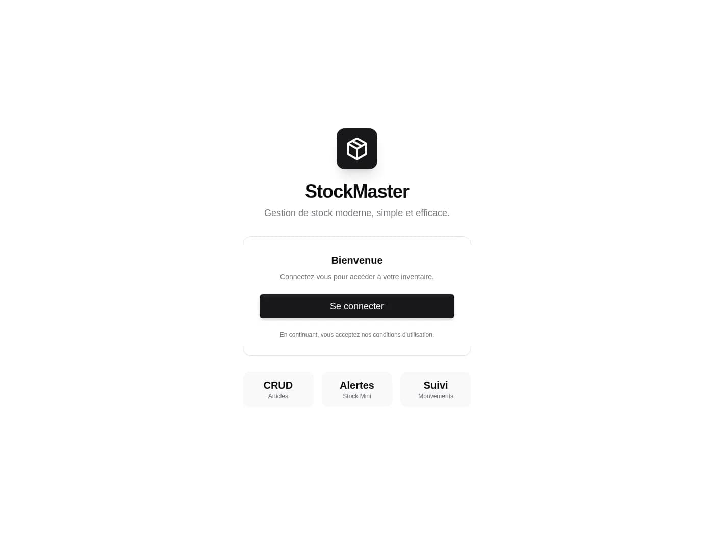 StockMaster Desktop