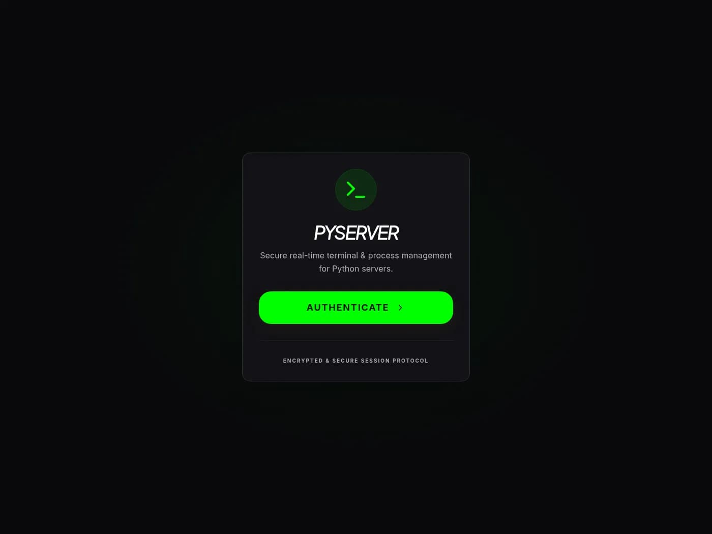 PyServer Web Terminal