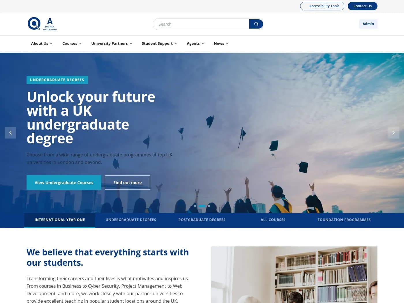 QA Higher Ed Site