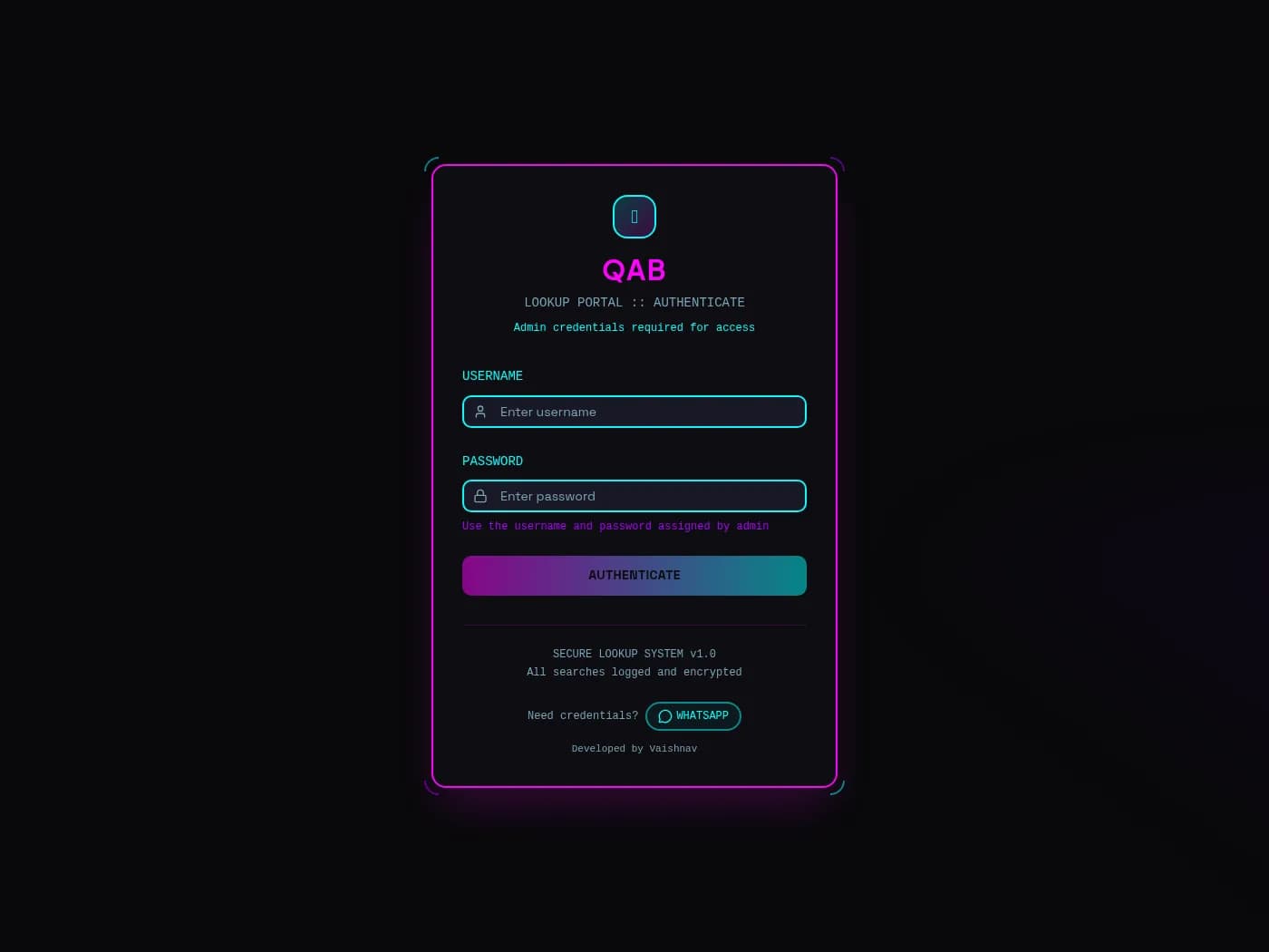 Qab Lookup Portal