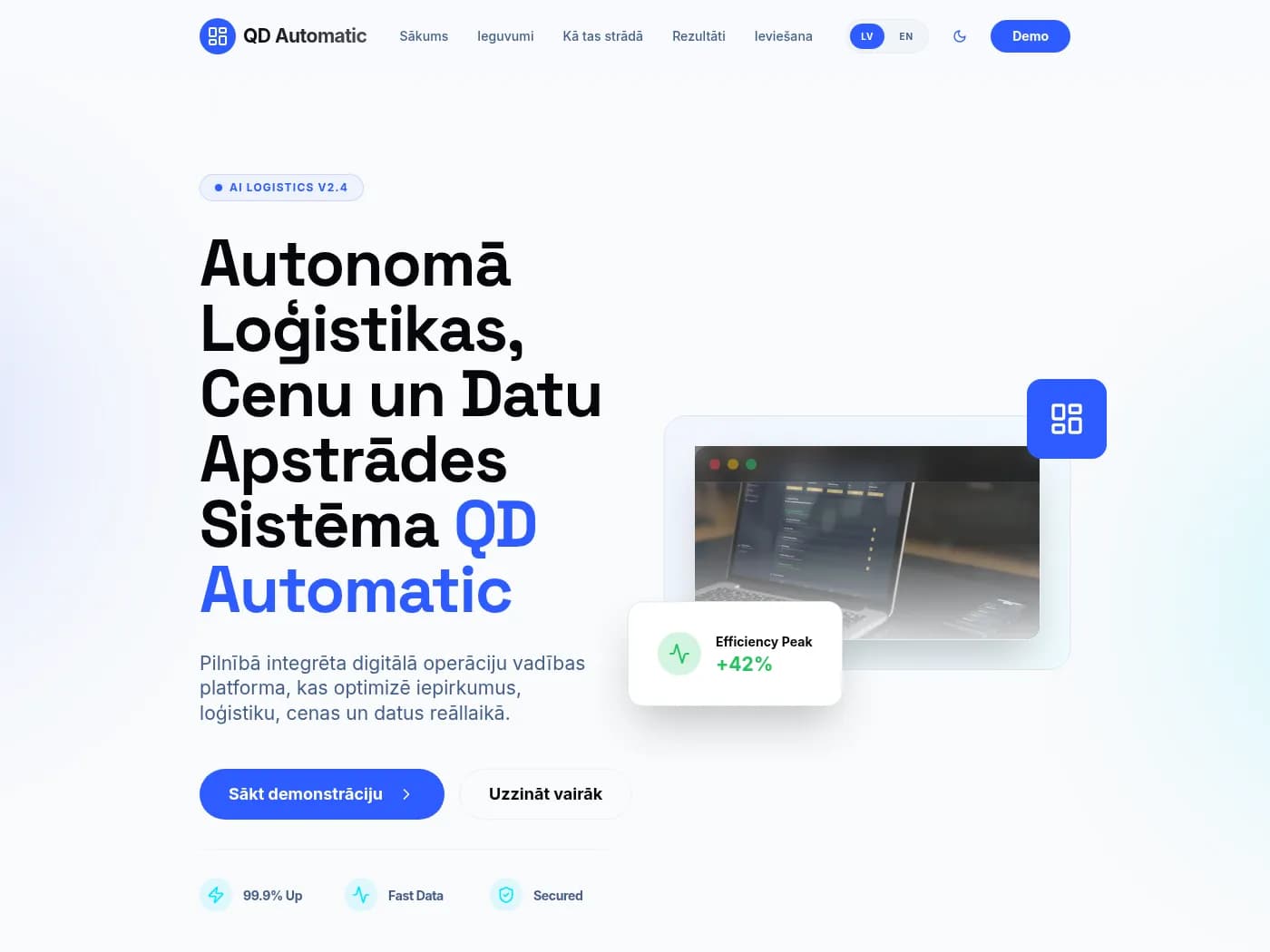 QD Automatic Landing Page