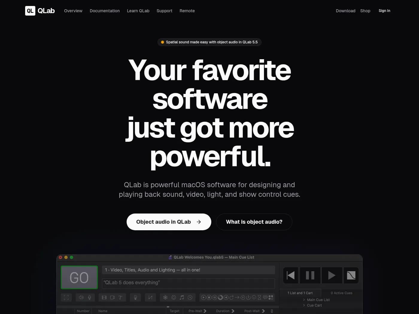 Qlab Web Clone