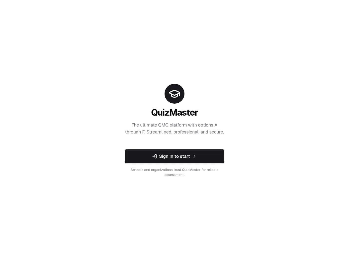 QuizMaster Login Portal