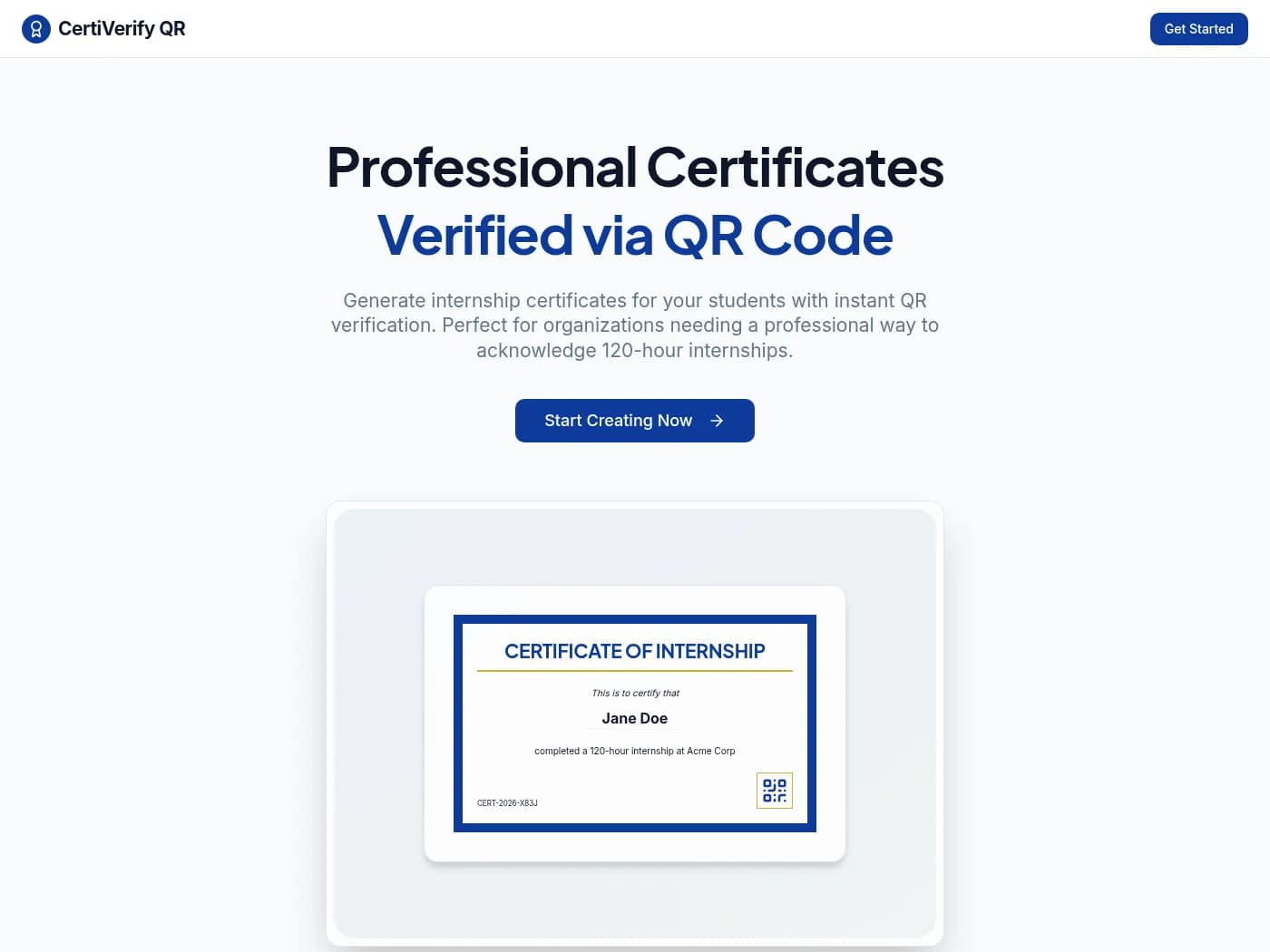 QR Code Certificate Maker