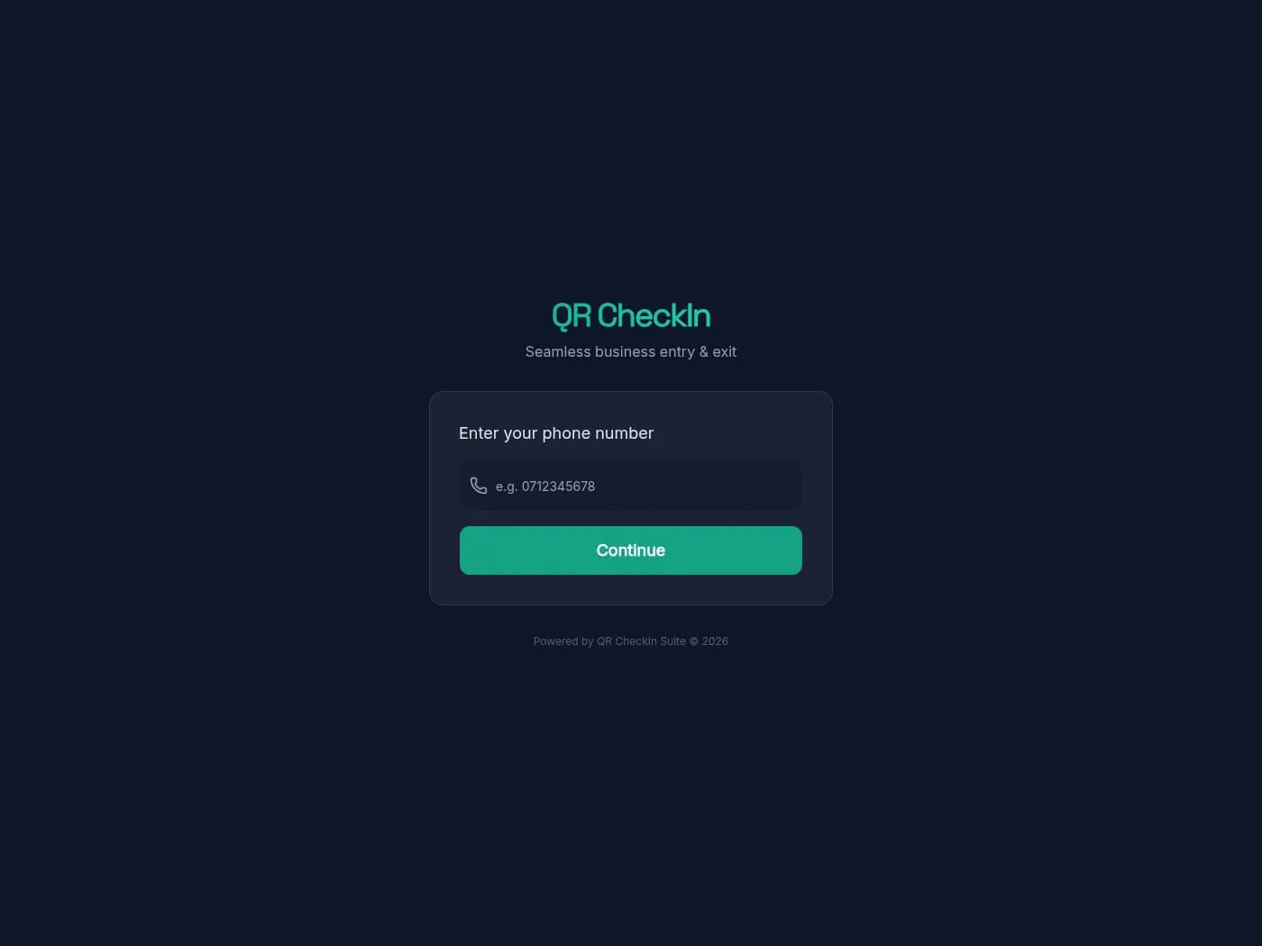 QR CheckIn Suite
