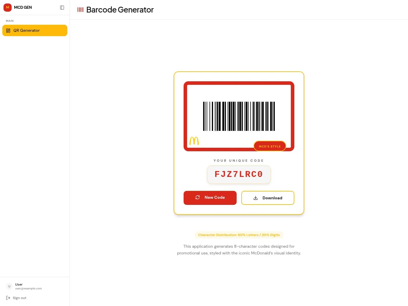 QR Code CharGen