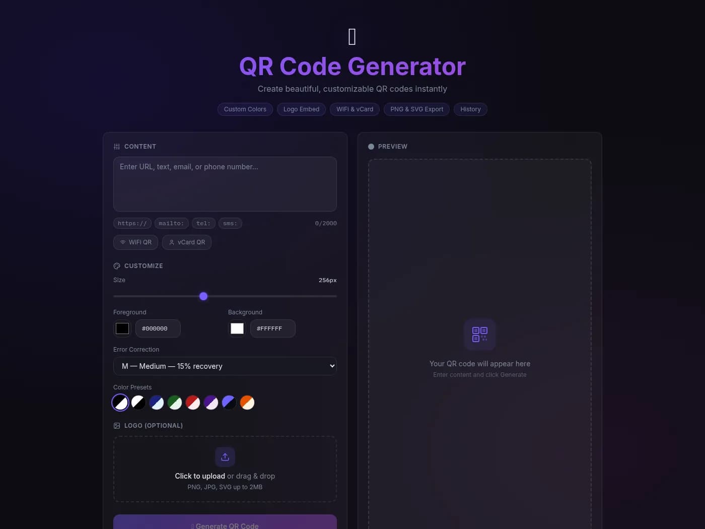 QR Code Generator Pro