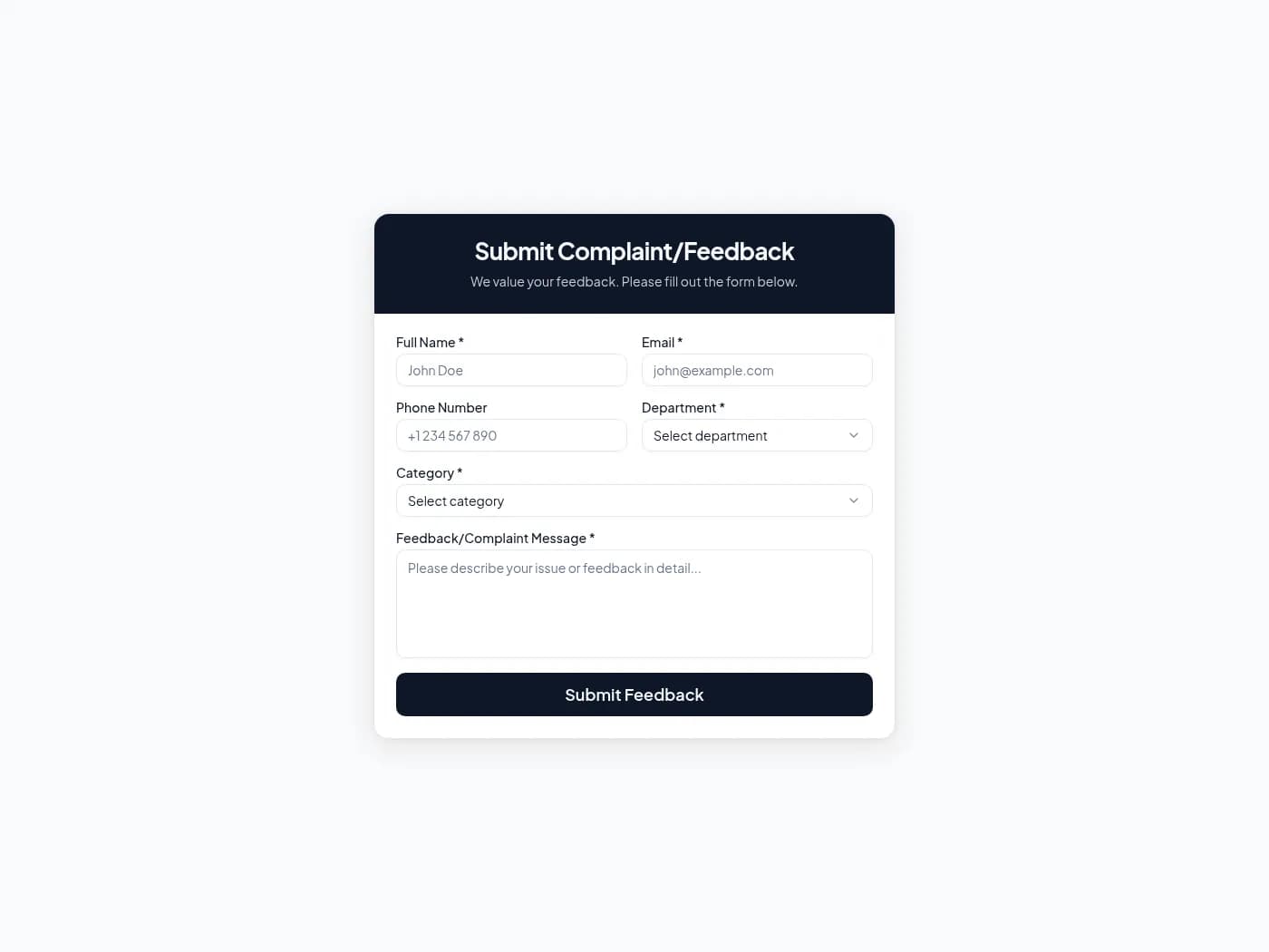 QR Complaint Manager