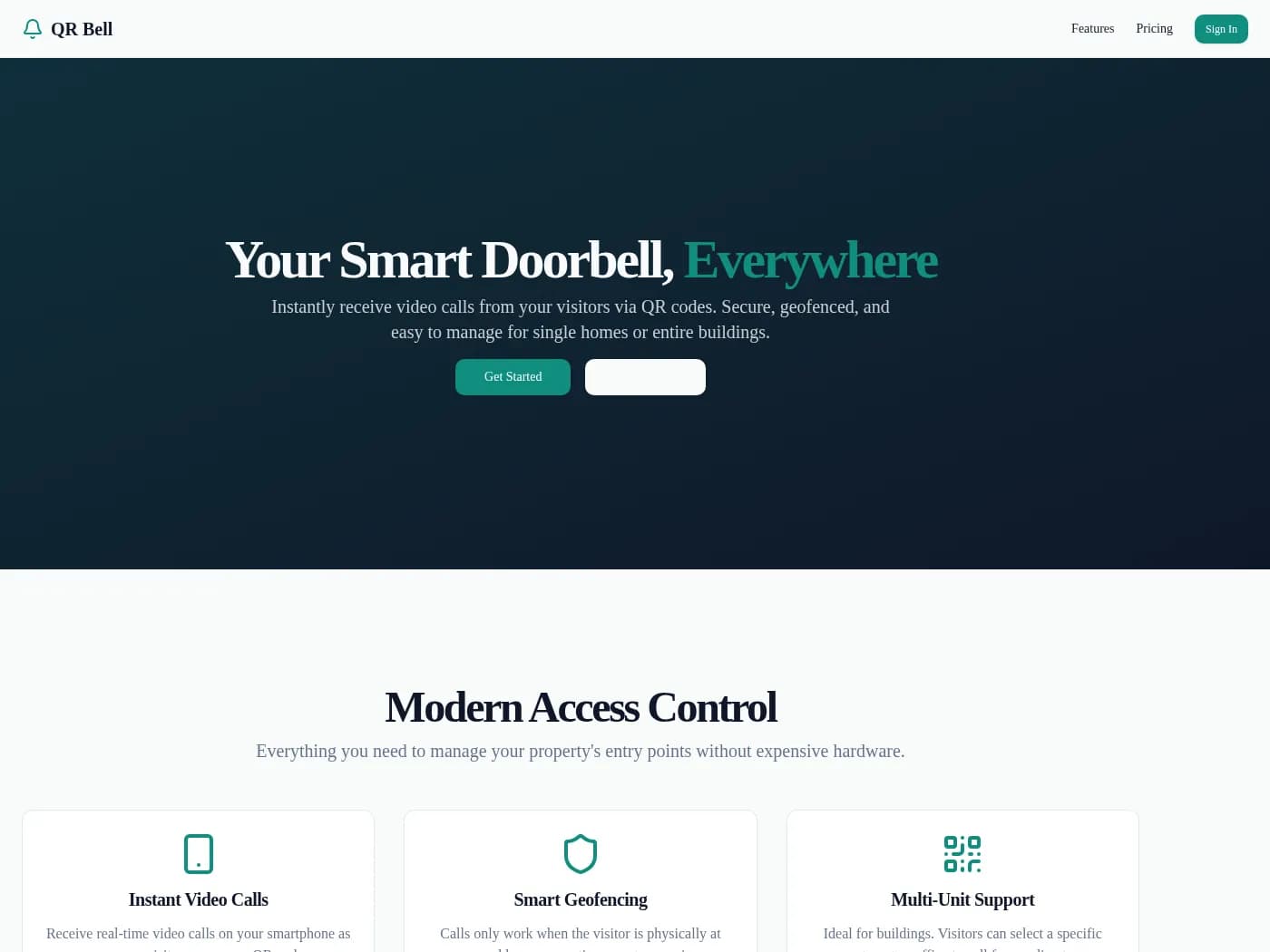 QR Video Doorbell SaaS