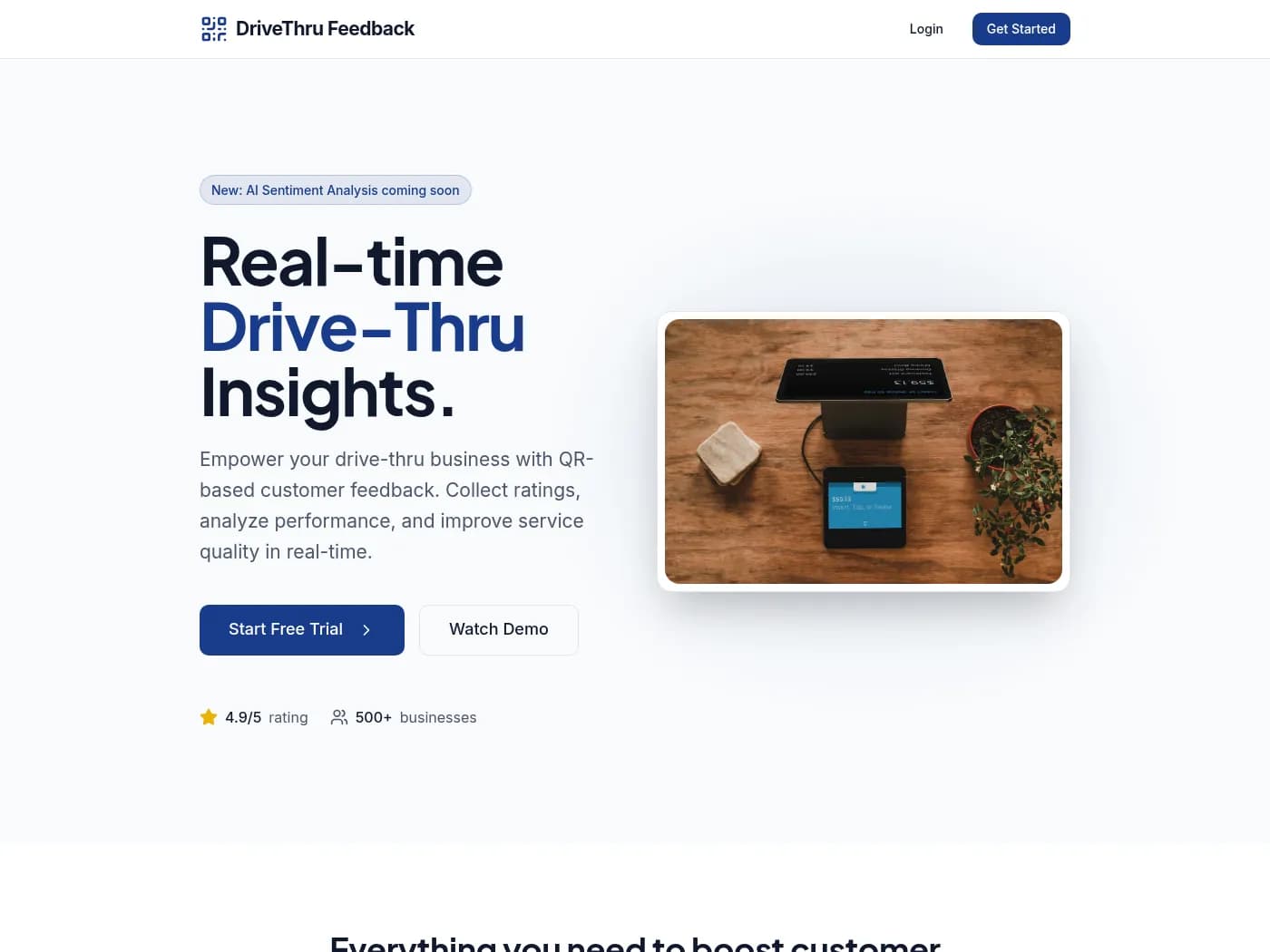 DriveThru Feedback SaaS