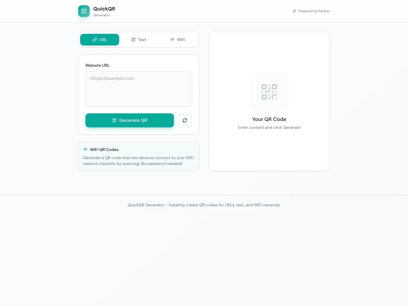 QuickQR Generator