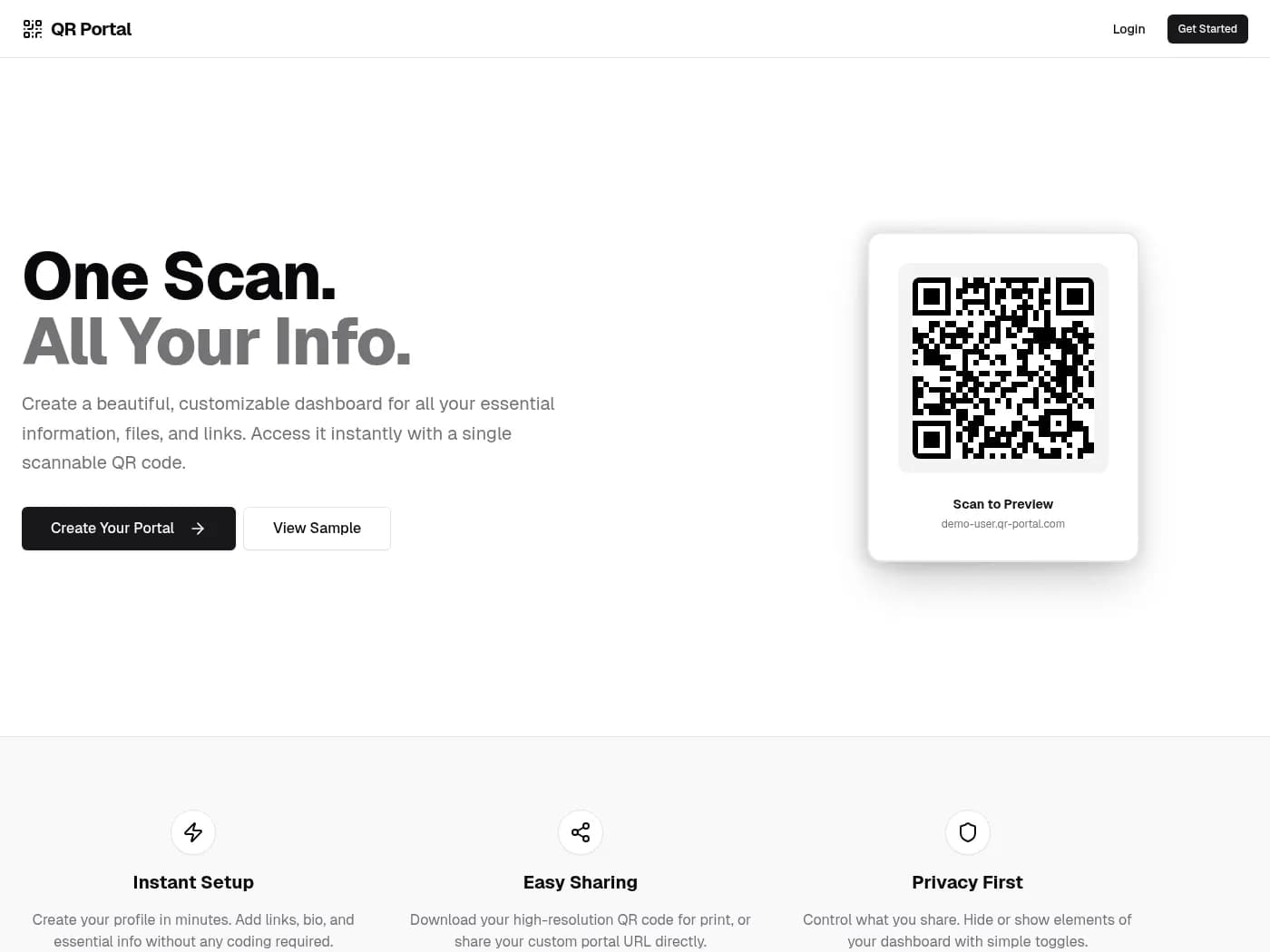 QR Info Portal