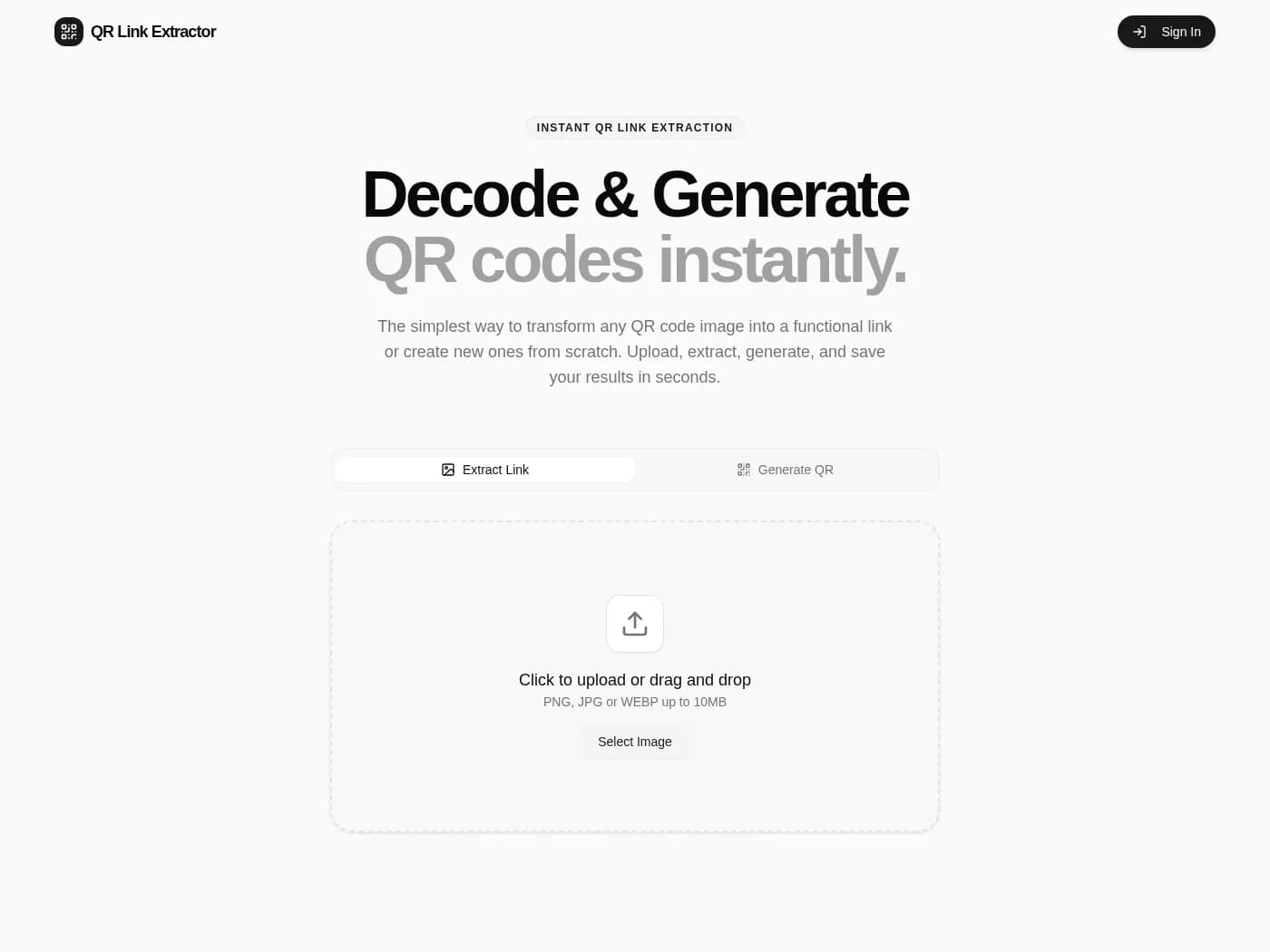 QR Link Extractor