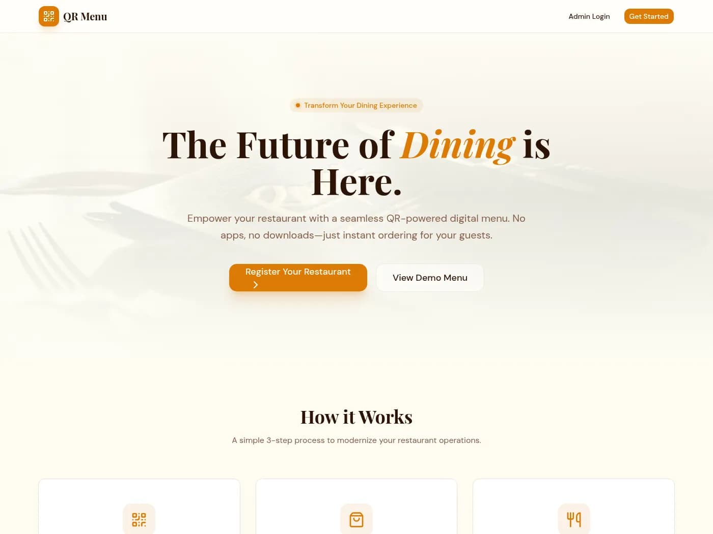 QR Menu Order System