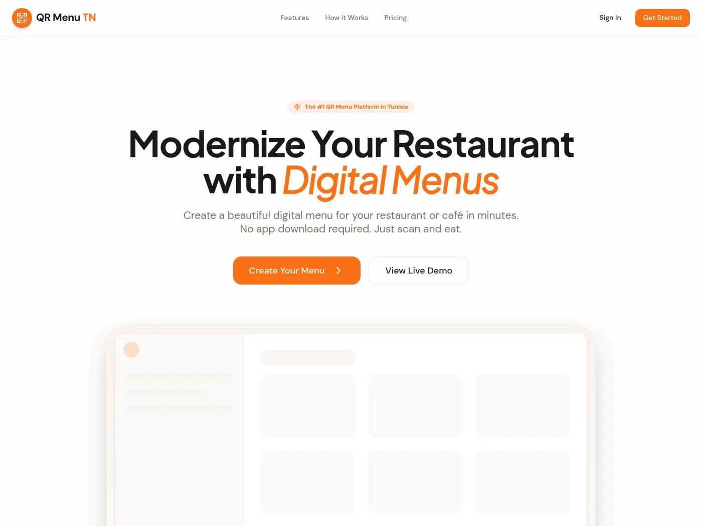 QR Menu Tunisia