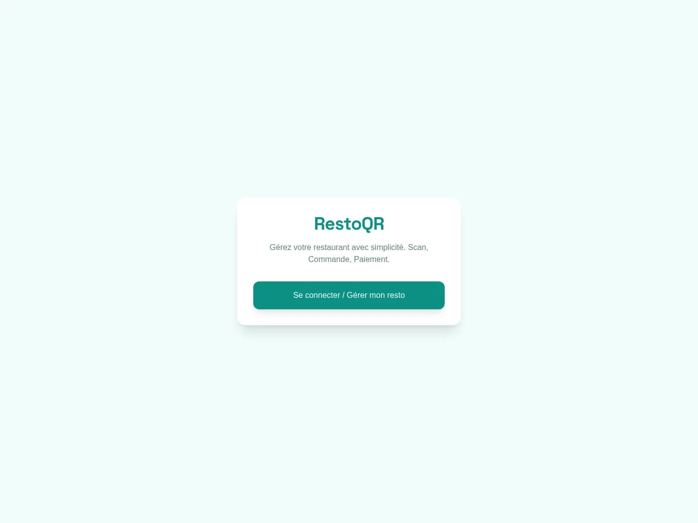 QR Order Resto App