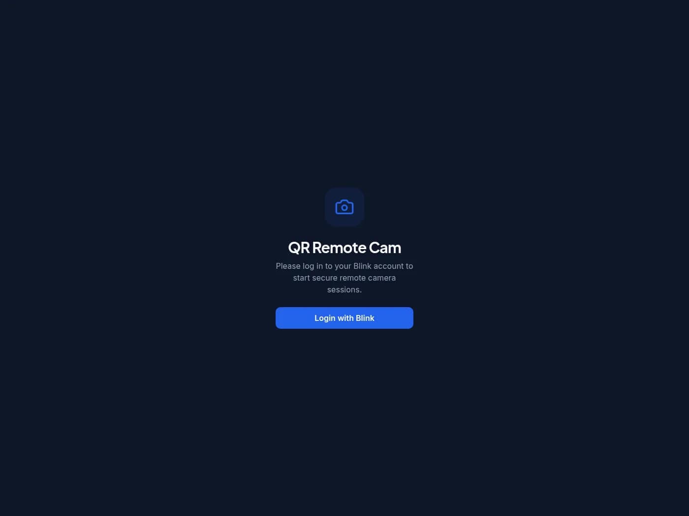 QR Code Remote Camera