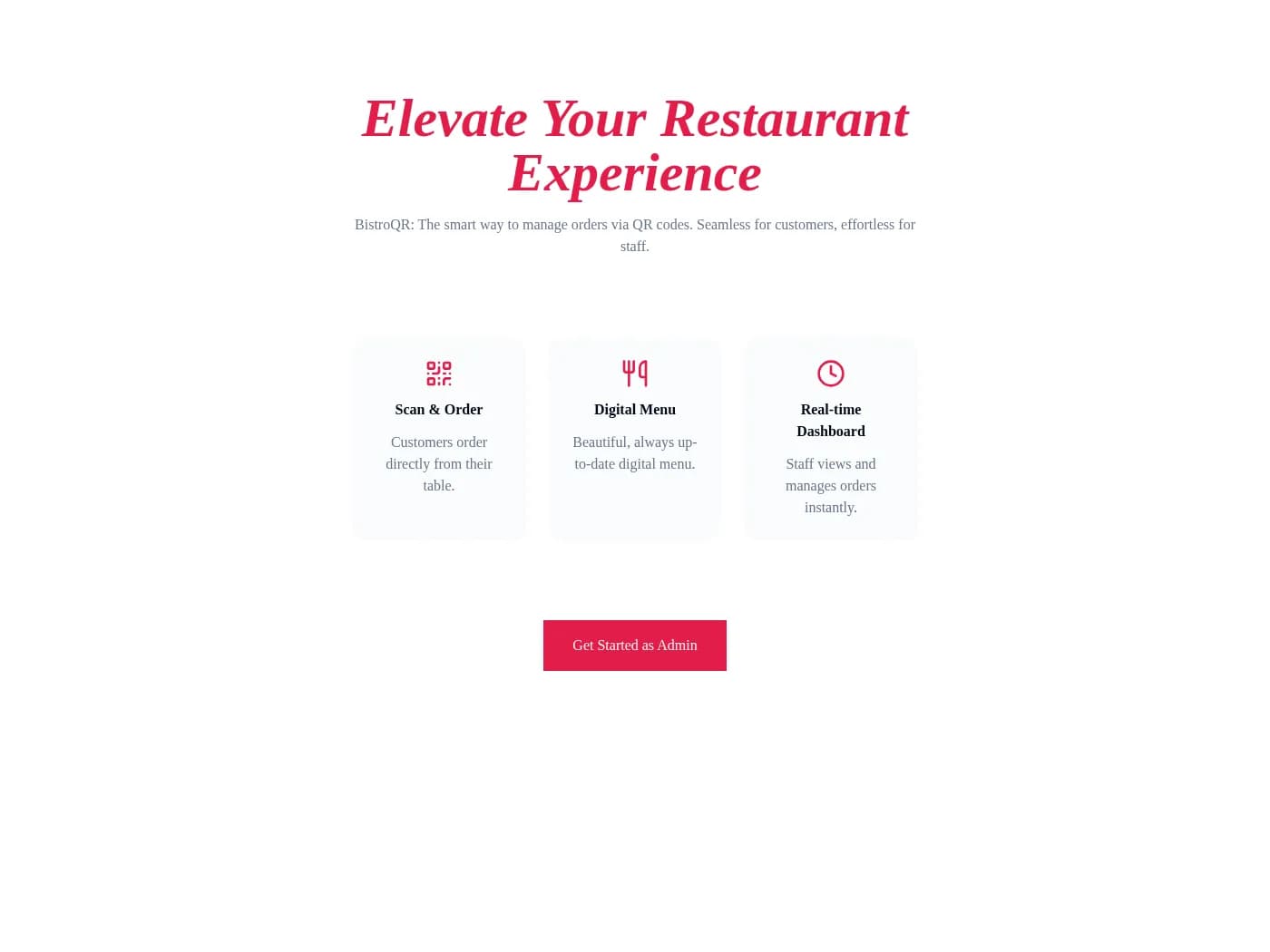 QR Code Restaurant Orders