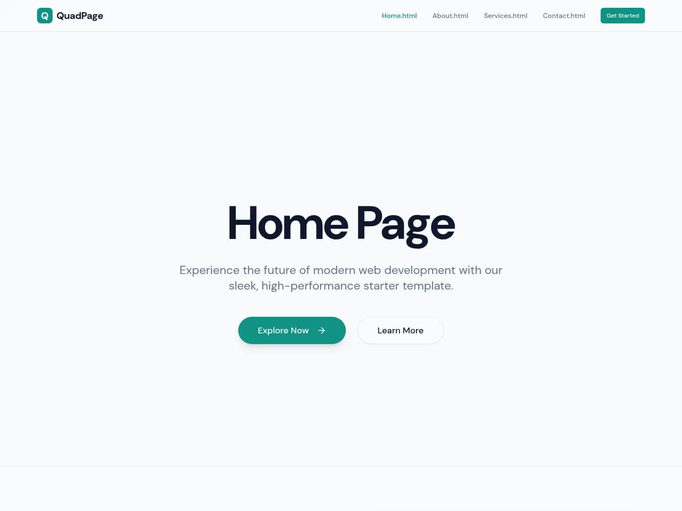 QuadPage Web Starter