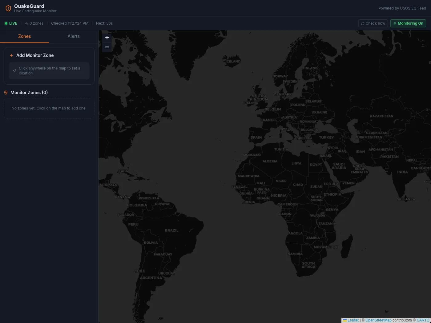 QuakeGuard Live Alerts