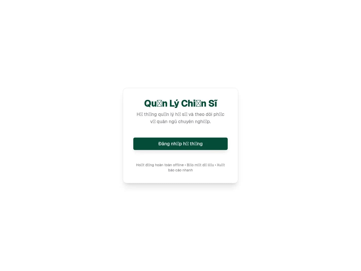 Quản Lý Chiến Sĩ Offline