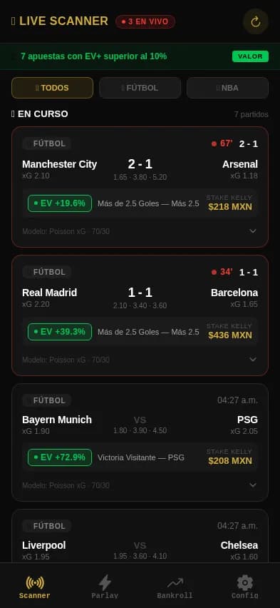 QuantBet Sports Dashboard