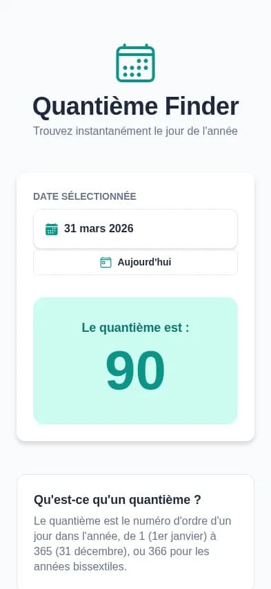 Quantième Finder