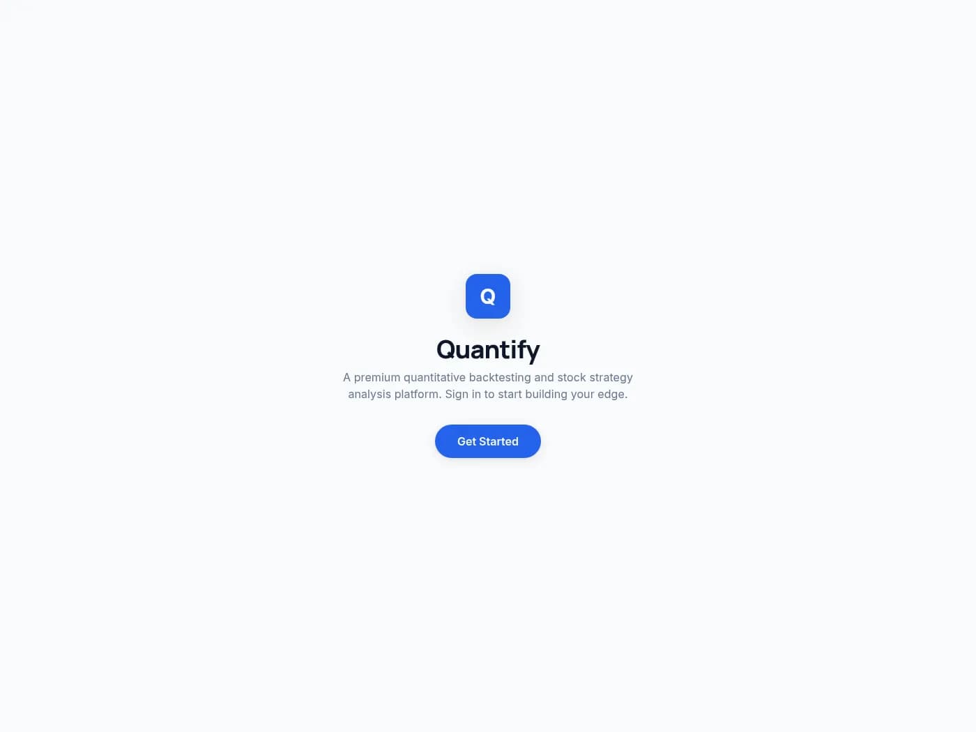 Quantify Backtest App
