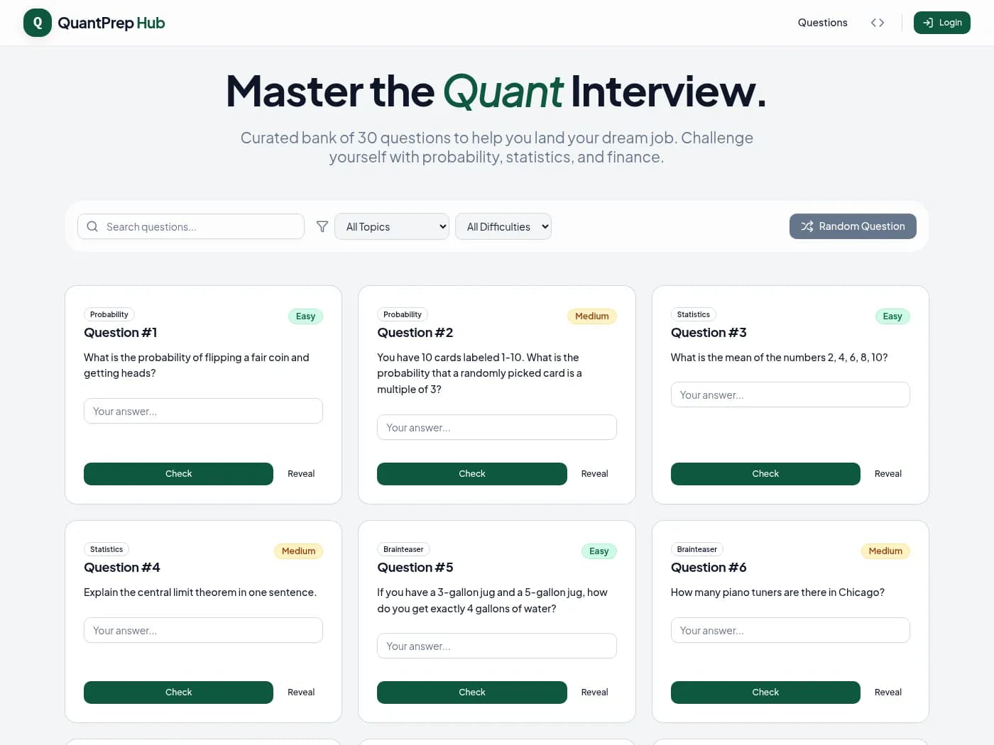 QuantPrep Hub