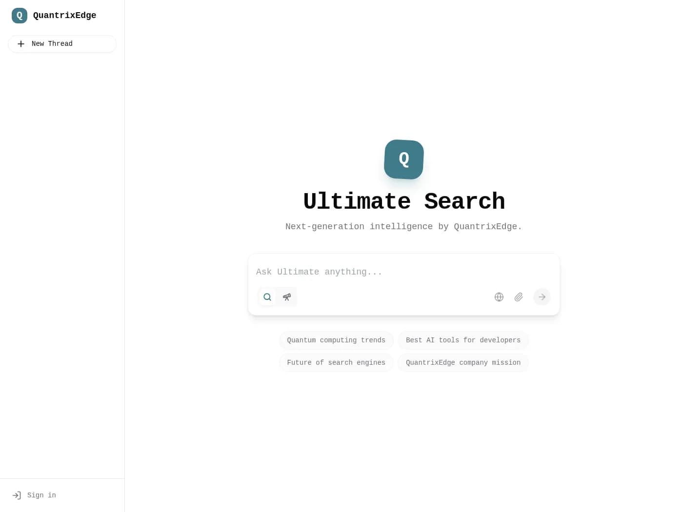 QuantrixEdge Search Portal