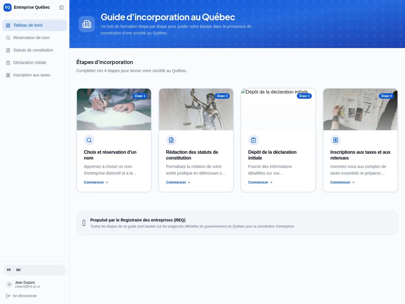 Quebec Inc Training Hub