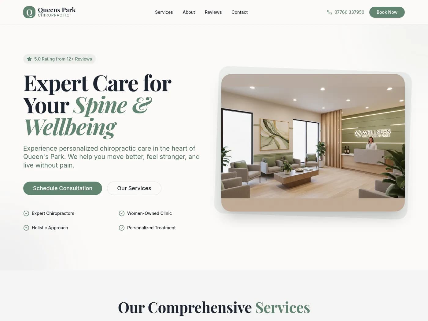 Queens Park Chiropractic Web