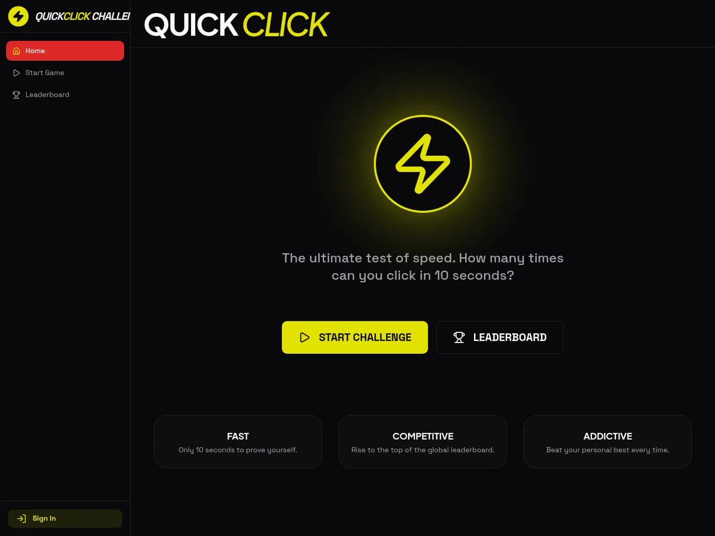 Quick Click Challenge