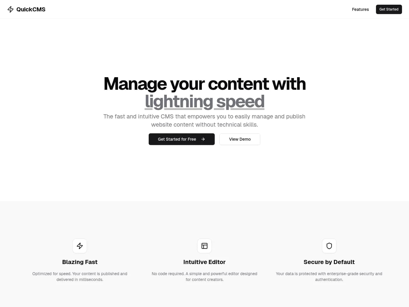 QuickCMS Website