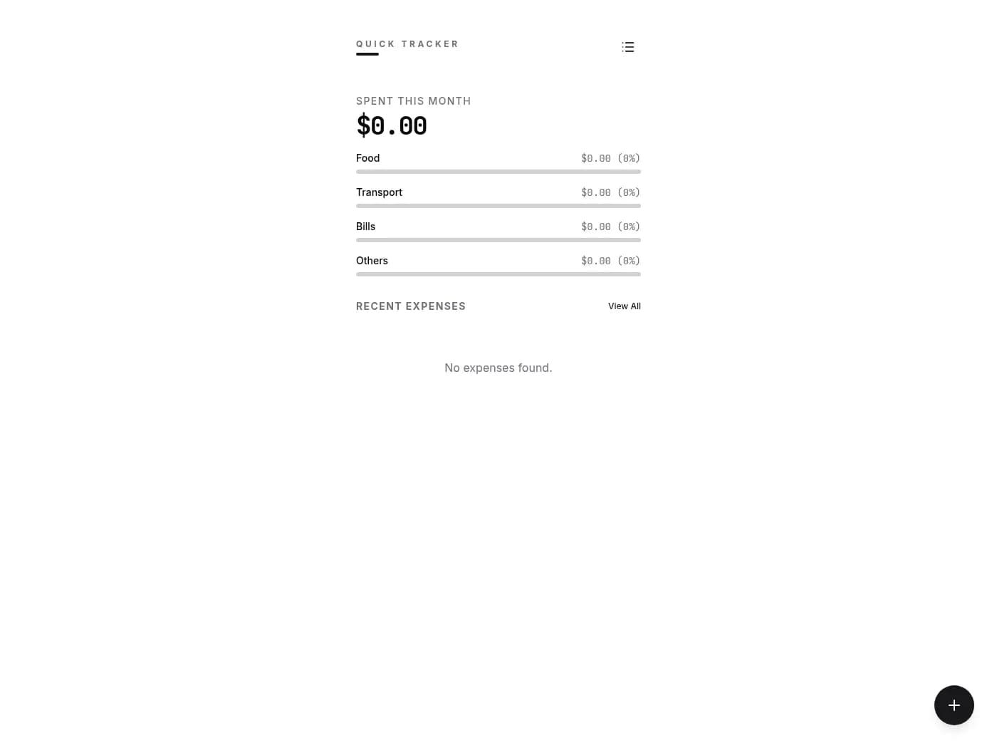 Quick Expense Tracker