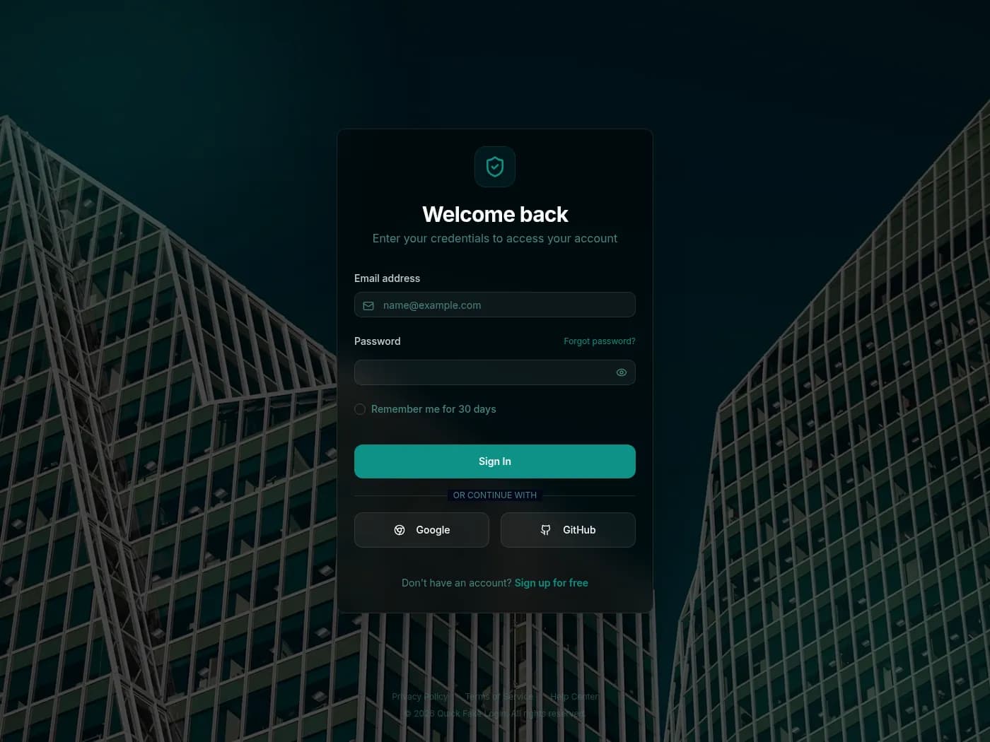 Quick Fake Login
