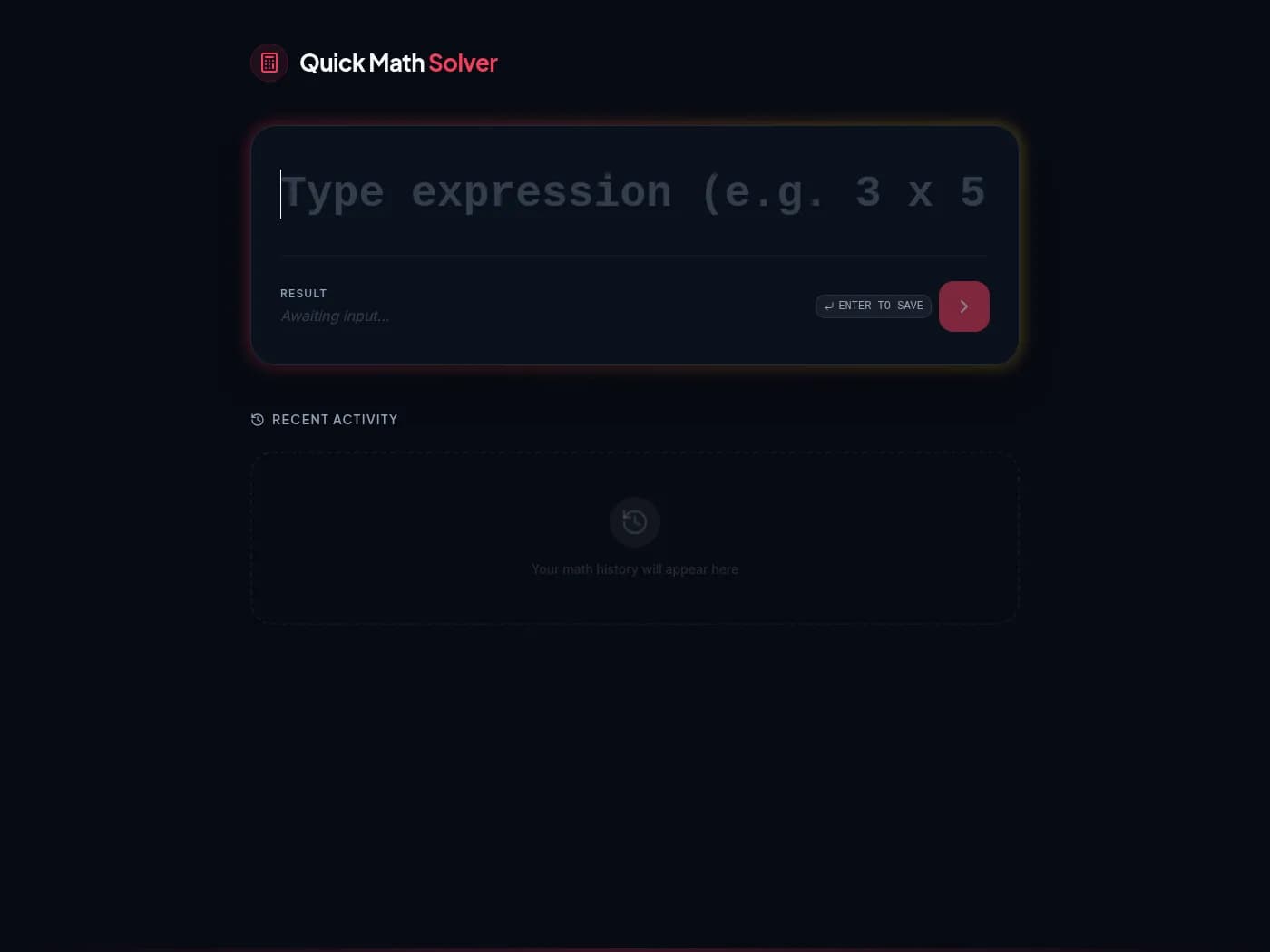 Quick Math Solver