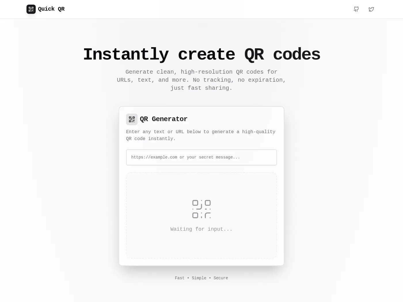Quick QR Generator