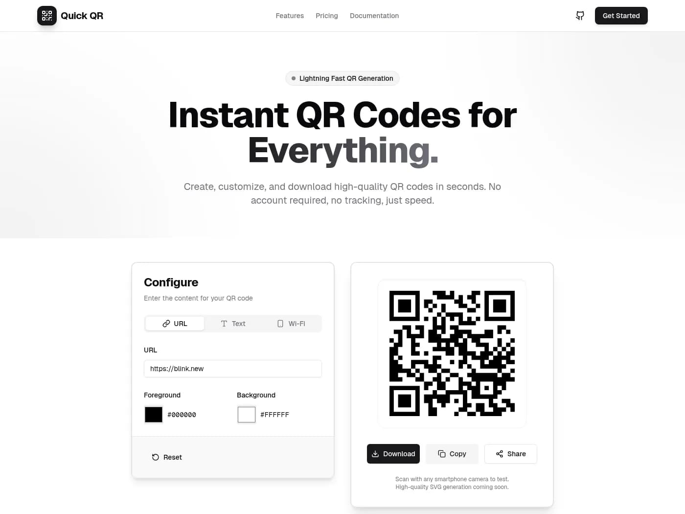 Quick QR Generator