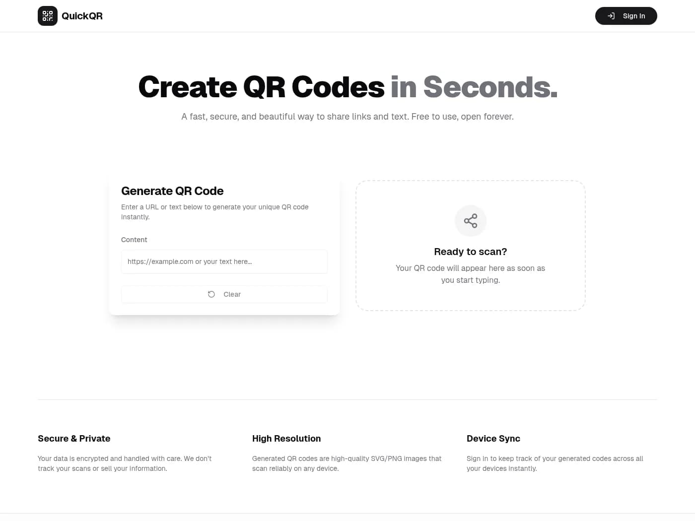 Quick QR Maker