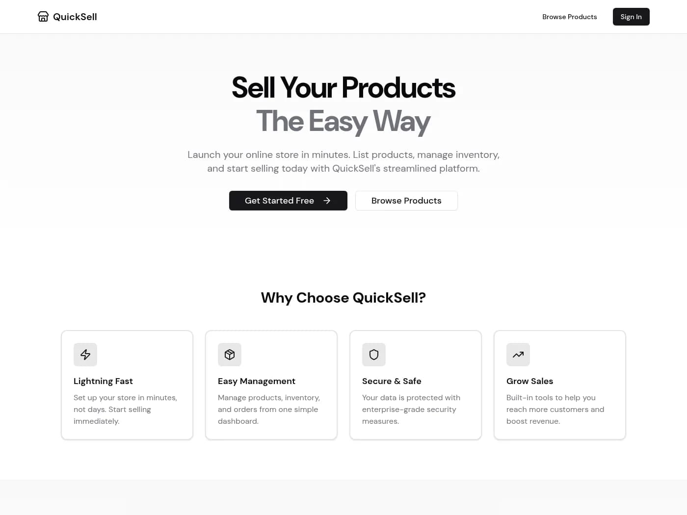 QuickSell Website