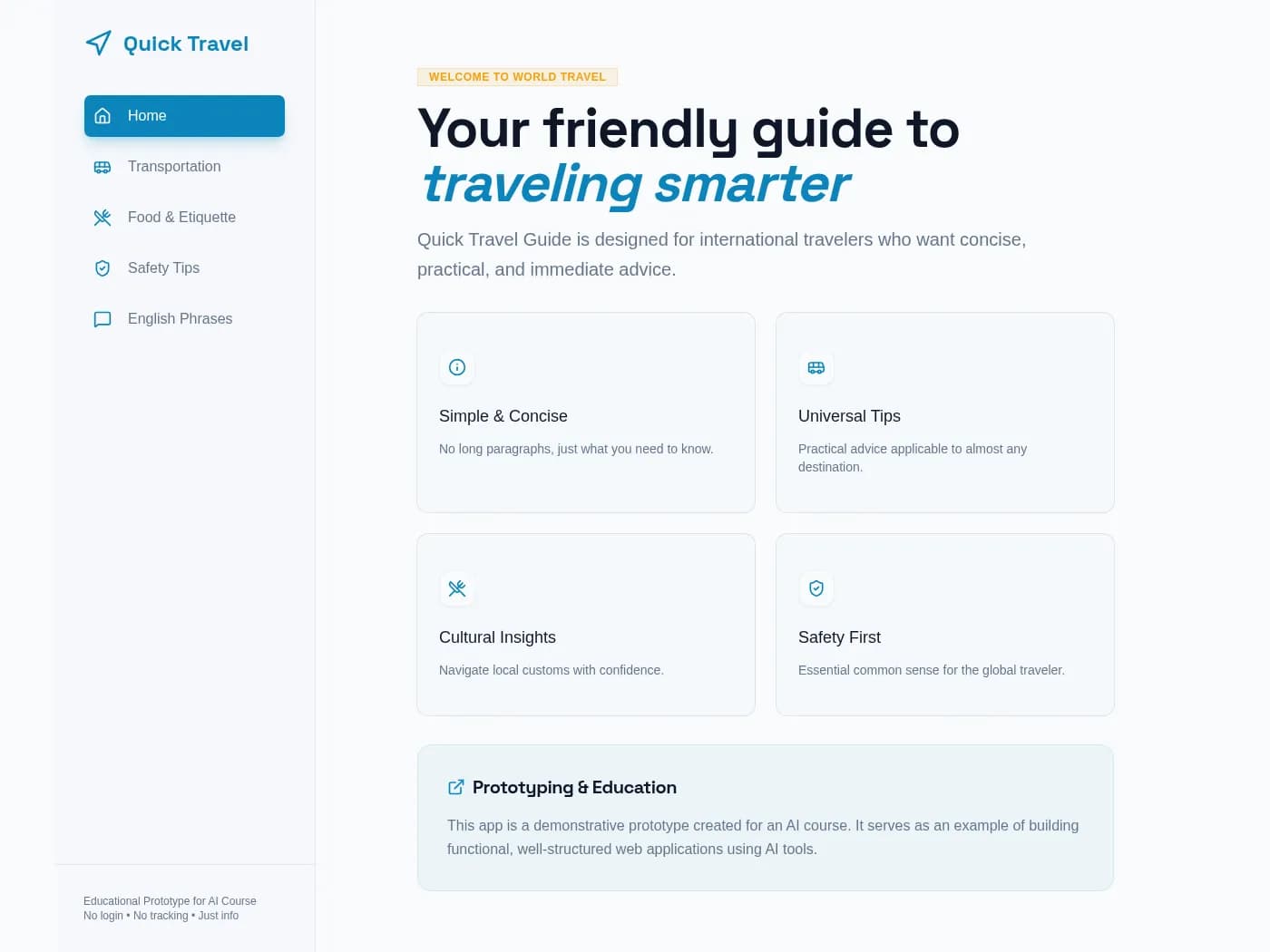 Quick Travel Guide