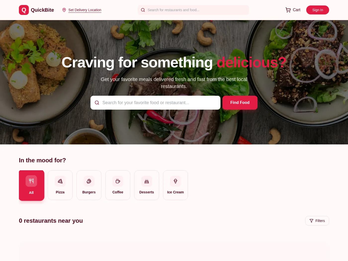 QuickBite Delivery App