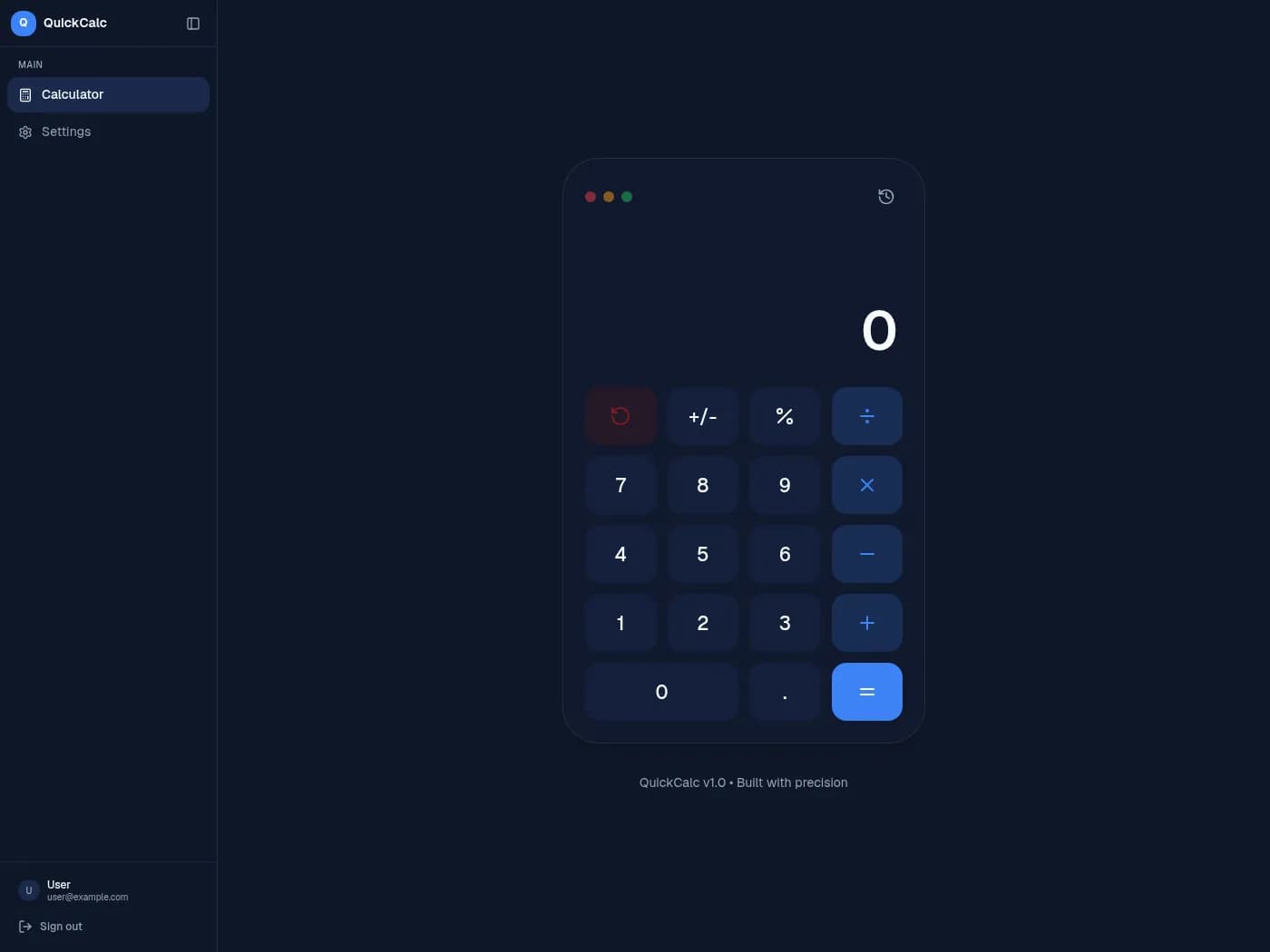QuickCalc App