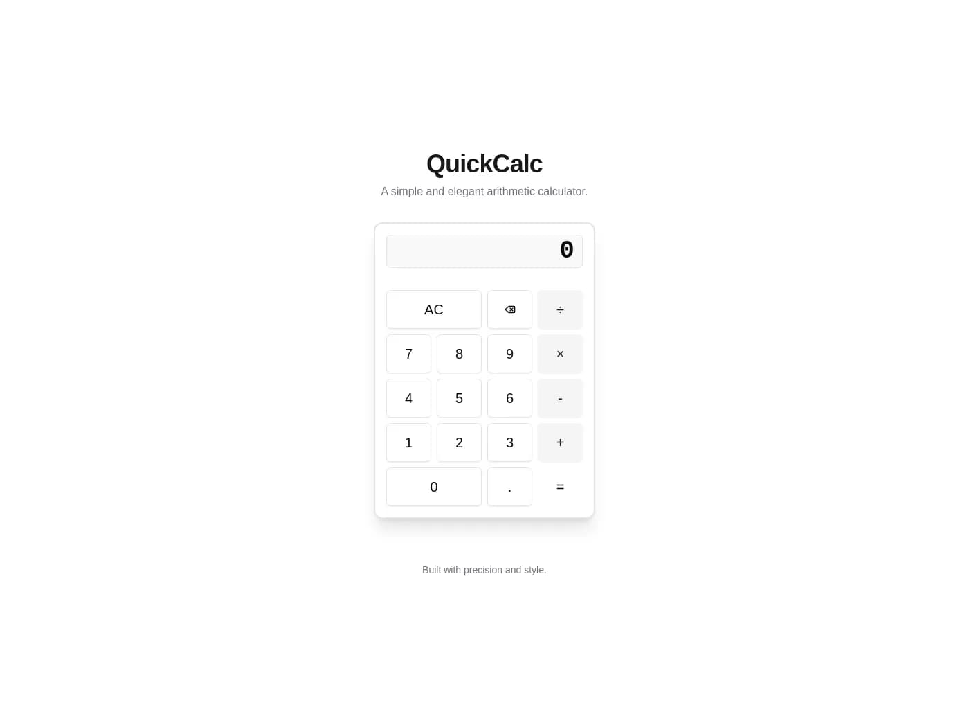 QuickCalc App