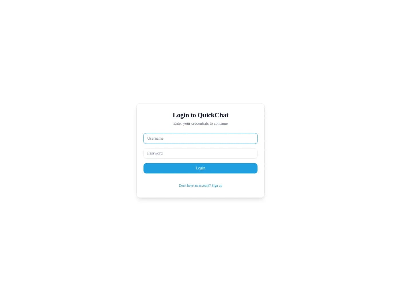 QuickChat MVP