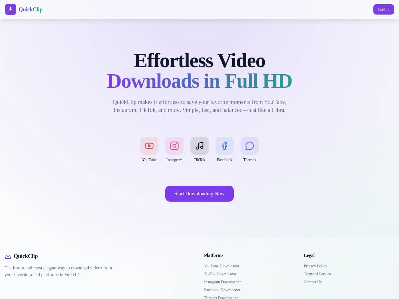 QuickClip Downloader