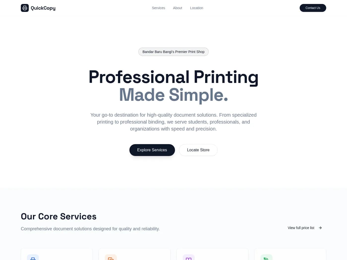 QuickCopy Enterprise Portal