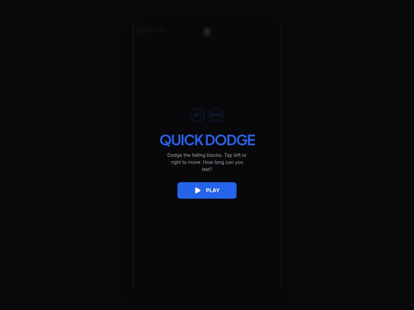 QuickDodge Game