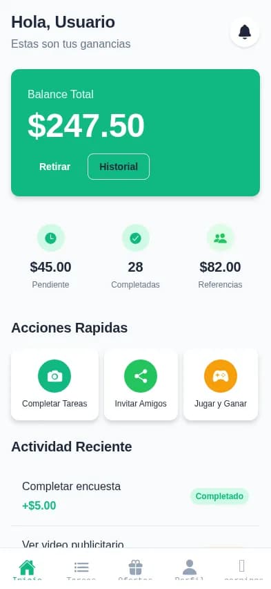 QuickEarn Android App